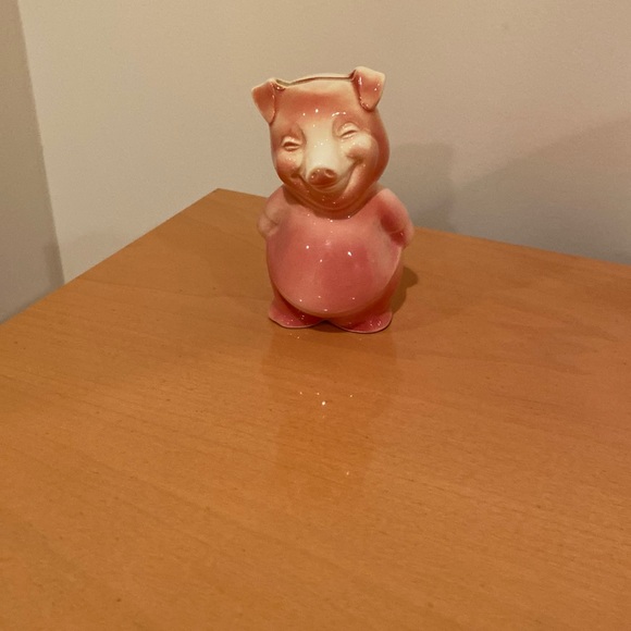 Other | Vintage Pink Ceramic Pig Bank Circa 195s | Poshmark